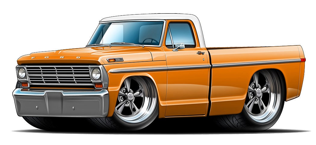 1968 F100 Truck Wall Decal Vinyl Sticker Mural for Kids Boys | Etsy Canada