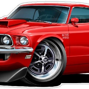 1969 Ford Mustang BOSS 429 Vinyl Decal: Officially Licensed Wall Art - Etsy