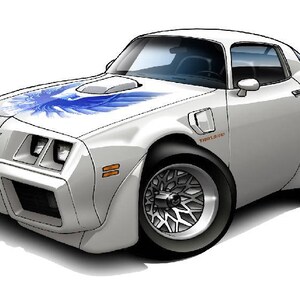 1979-81 Trans Am Wall Decal, Vintage Car Decals, Classic Car Decal, 70s ...