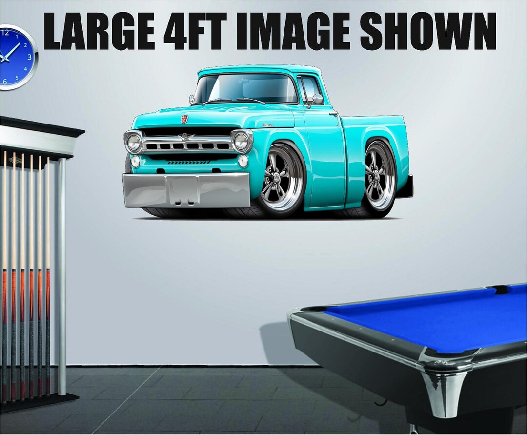 Vintage 1957 Ford F100 Hot Rod Truck Officially Licensed Vinyl Decal ...