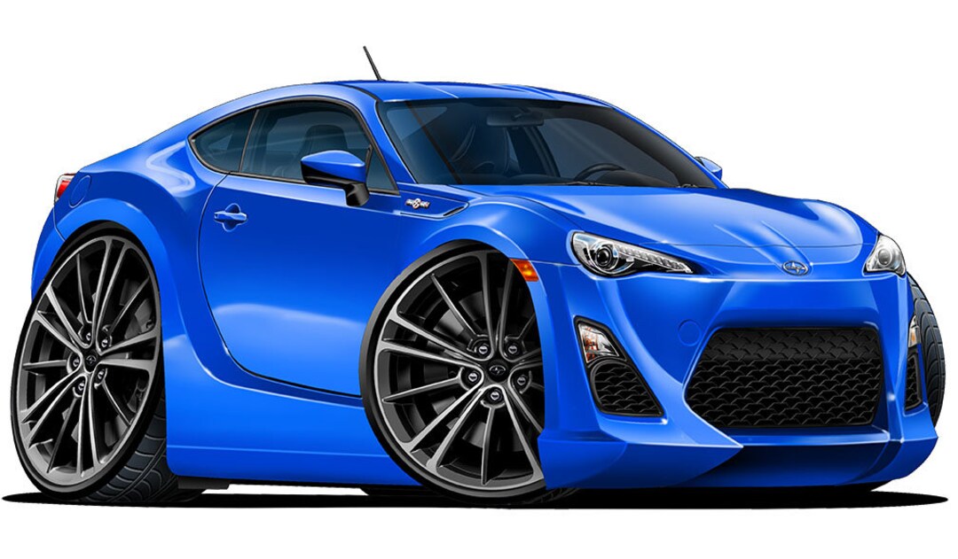 Scion FRS Cartoon Car Wall Decal: Choose Size & Color - Etsy