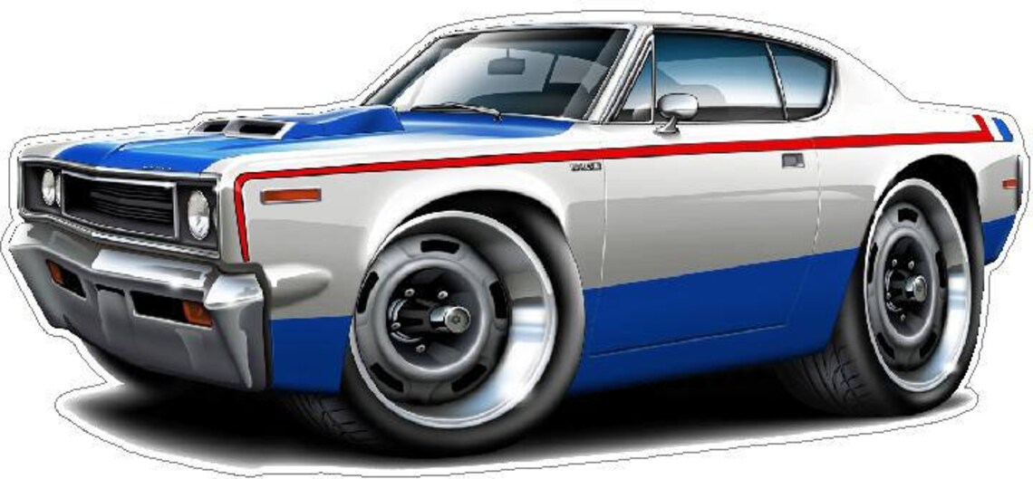 Muscle Car Wall Decal 1970 AMC Rebel Machine Car Photo Decal | Etsy