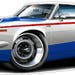 Muscle Car Wall Decal 1970 AMC Rebel Machine, Car Photo Decal, Man Cave ...