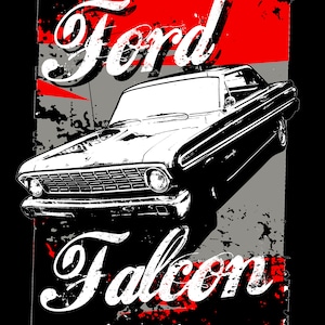 1964 Ford Falcon Retro Wall Decal: Vintage Car Garage Decor - Etsy