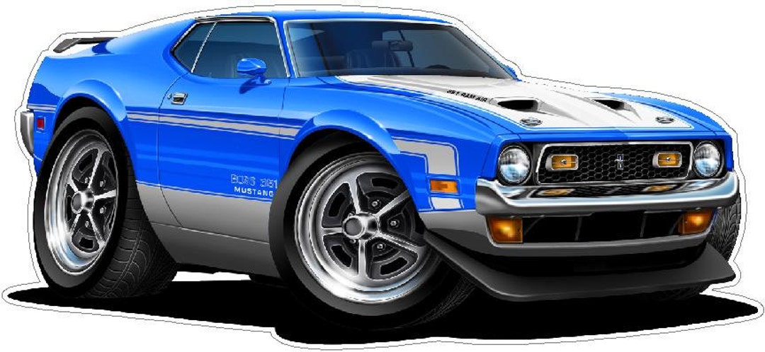 1971 Ford Mustang BOSS 351 Vinyl Decal: Officially Licensed Wall Art - Etsy