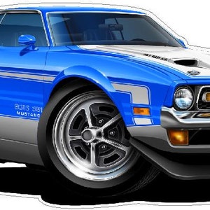 1971 Ford Mustang BOSS 351 Vinyl Decal: Officially Licensed Wall Art - Etsy