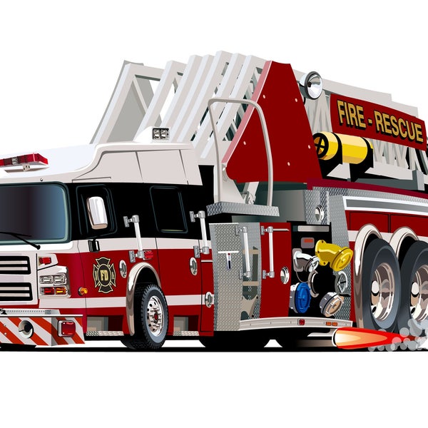 Fire Truck Mural - Etsy