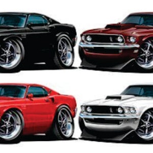 1969 FORD MUSTANG BOSS 429 Vinyl Decal Wall Graphic Officially Licensed ...