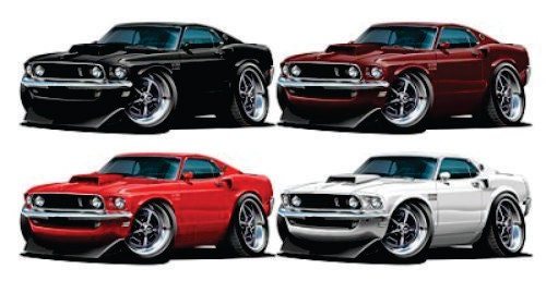1969 Ford Mustang BOSS 429 Vinyl Decal: Officially Licensed Wall Art - Etsy