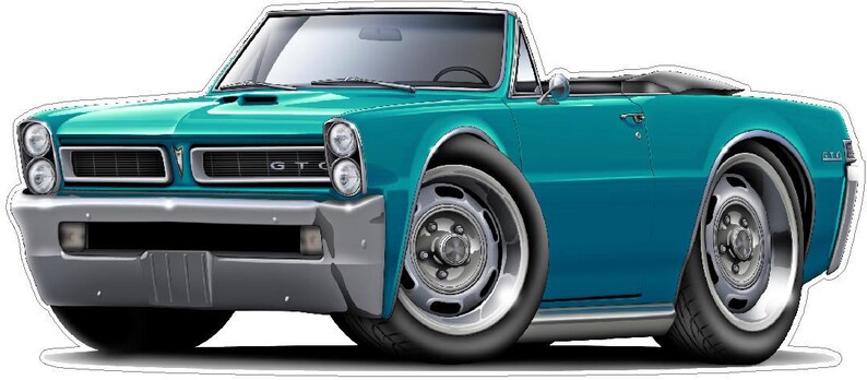 Classic Car 1965 GTO Wall Decal Car Photo Decal Man Cave | Etsy