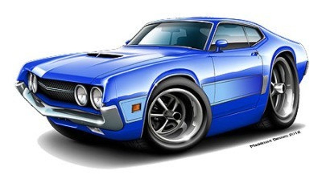 1970 Ford Torino 429 Vinyl Wall Decal: Officially Licensed Art - Etsy