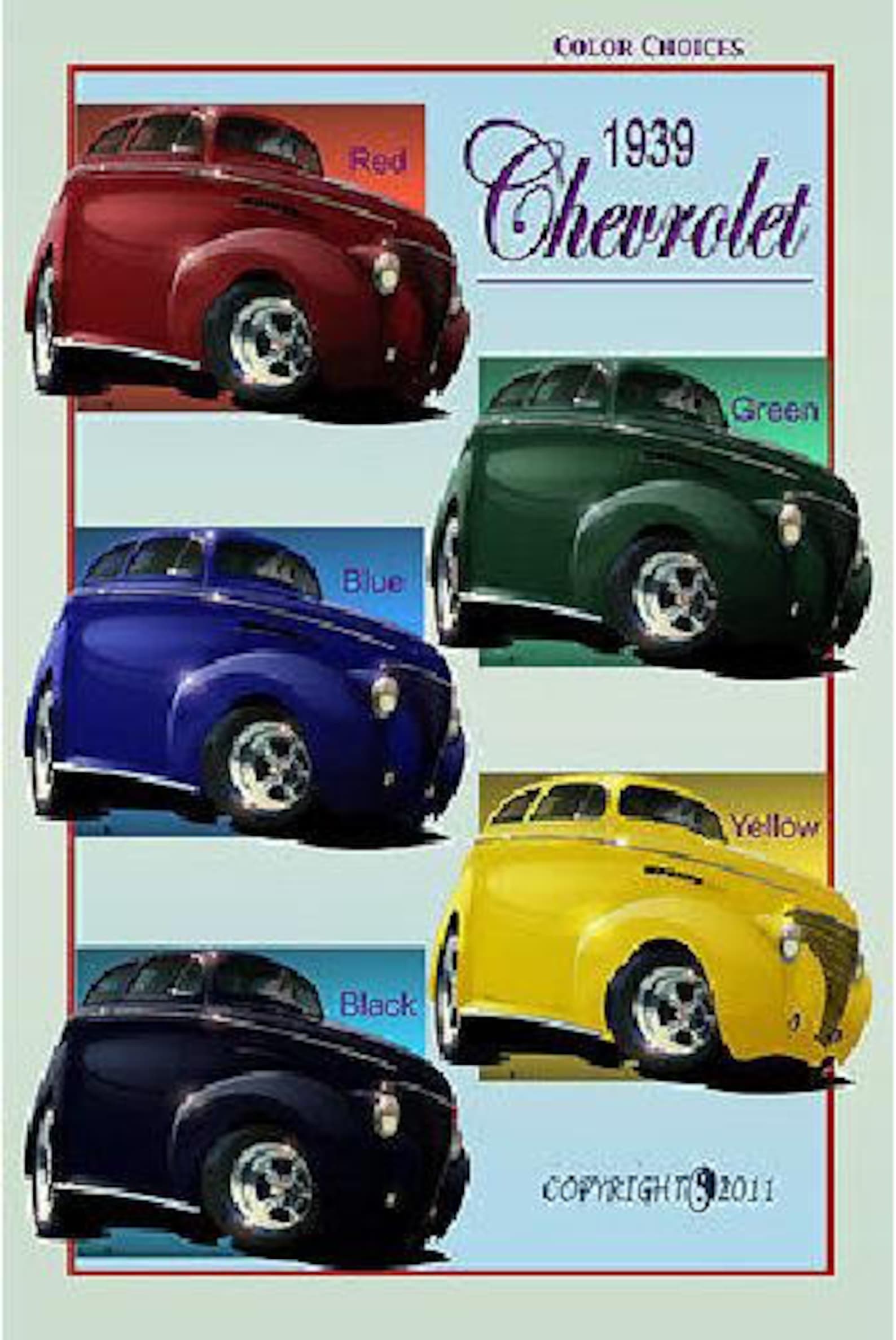 1939 Chevy Classic Car Wall Decal Removable Vinyl Wall Sticker - Etsy