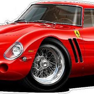 1962 Ferrari 250 GTO Vinyl Sticker: Garage Man Cave Decor - Etsy