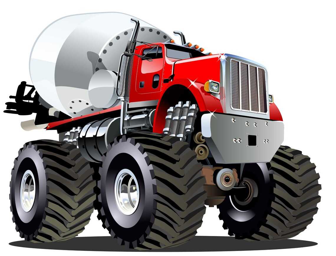 Hotrod Cement Truck Wall Decal Vinyl Sticker Car Christmas - Etsy