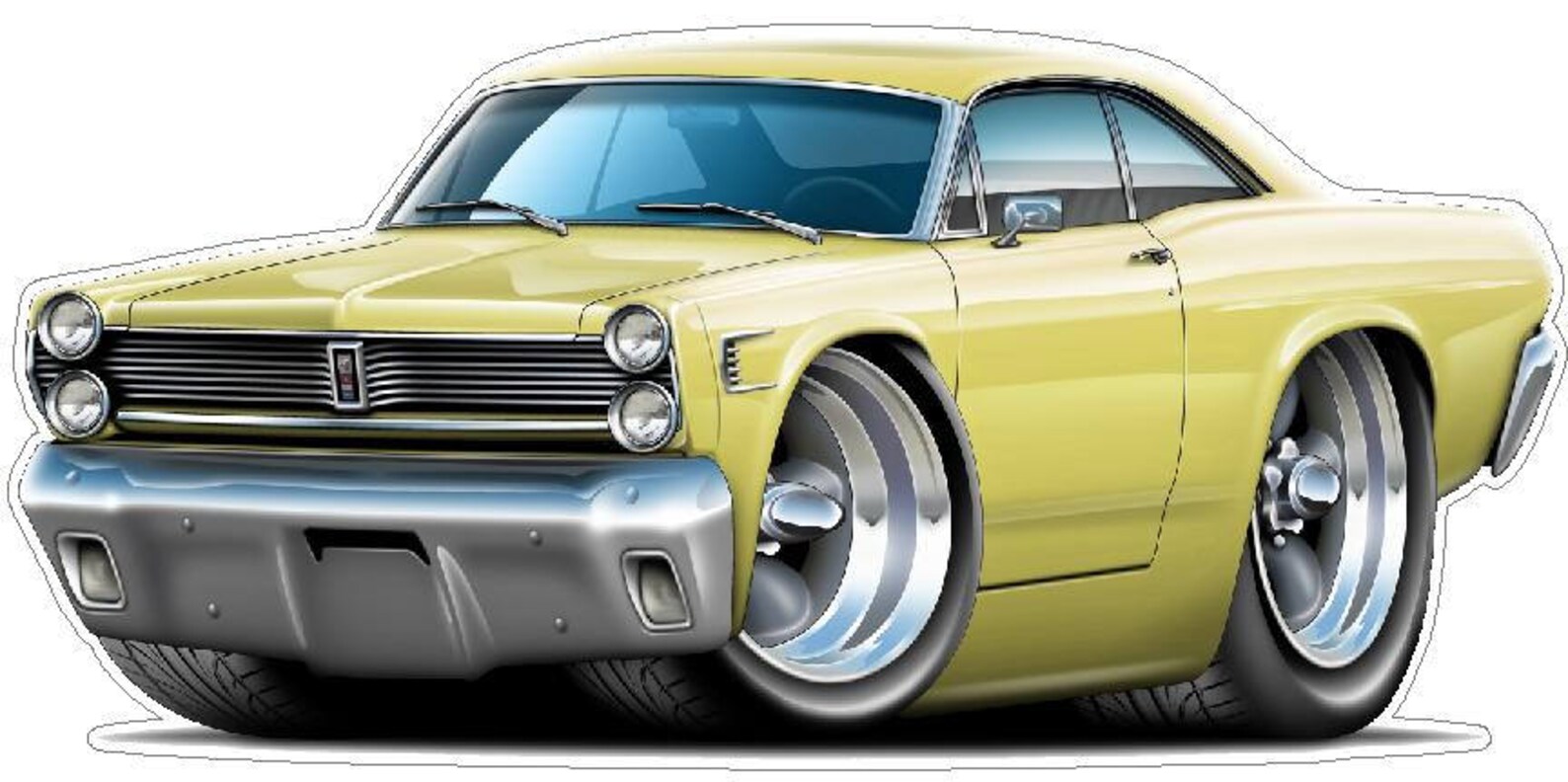 Classic Car Decal 1967 Comet Old Vintage Cartoon Car Hot | Etsy