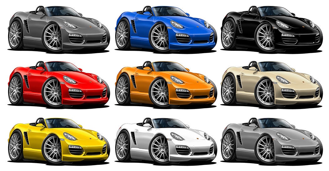 Fatcat Wall Graphics Flat 4 Boxter Convertible Wall Decal | Etsy