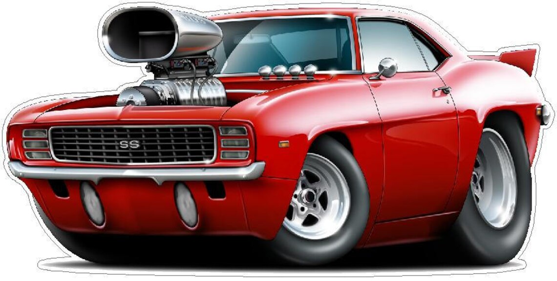 1969 Camaro Pro Street Car Wall Decal: Man Cave Decor - Etsy