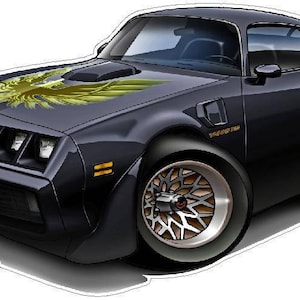 1979-81 Trans Am Wall Decal, Vintage Car Decals, Classic Car Decal, 70s ...