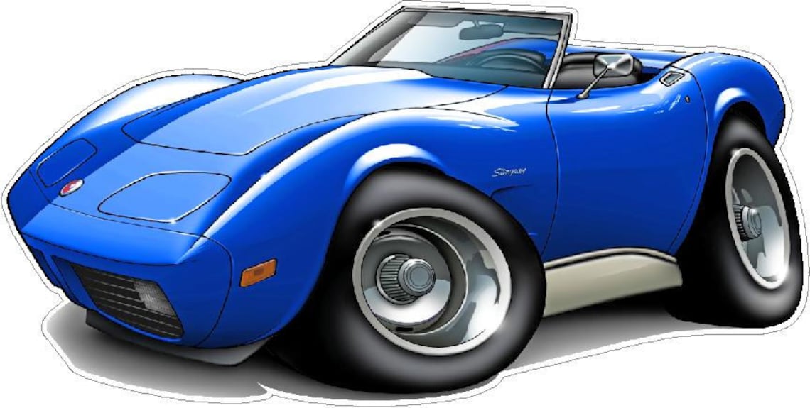 1973-76 Corvette Wall Decal Car Photo Decal Man Cave Decor - Etsy
