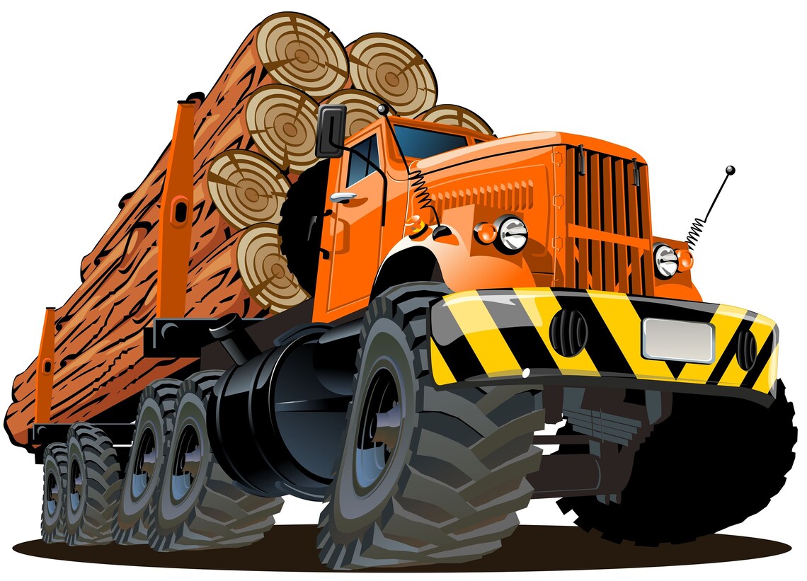 Logging Truck Wall Decal Vinyl Sticker Car Christmas Gift Boys - Etsy