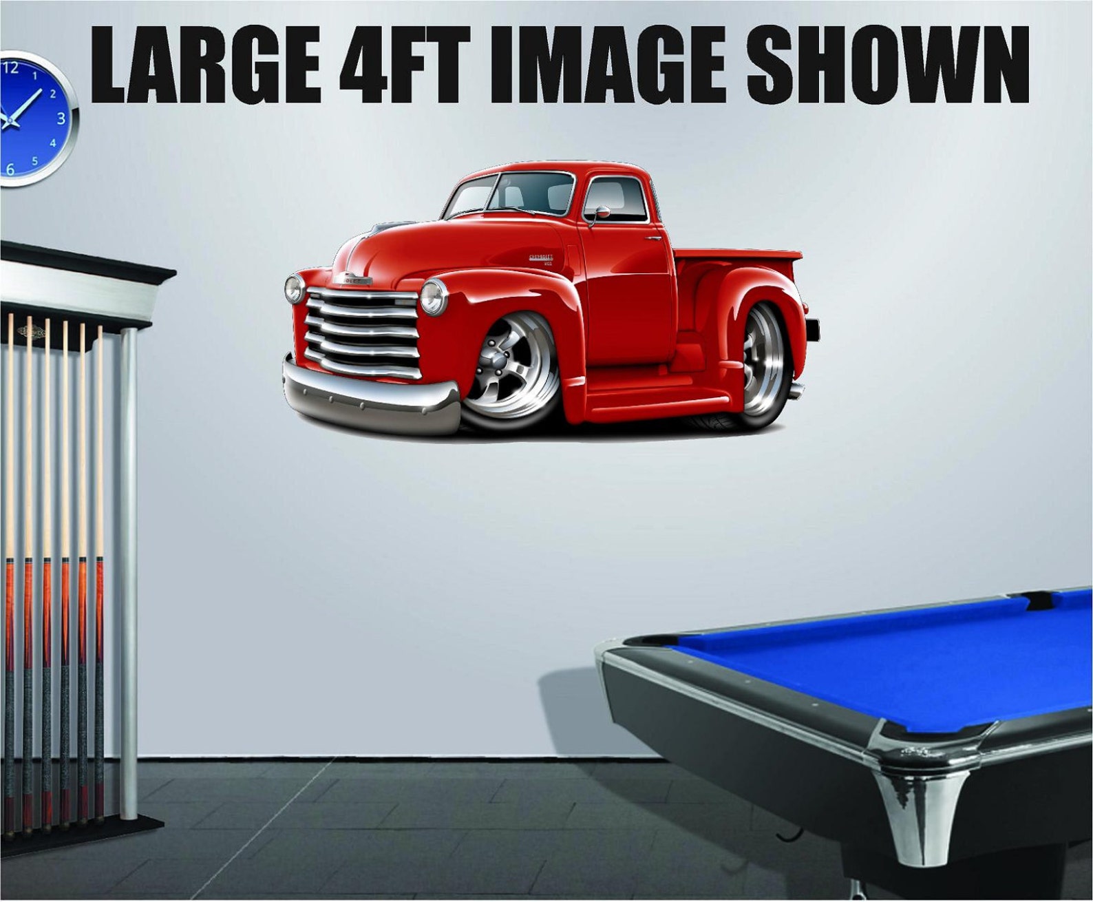 1950-52 Chevy Pickup Truck Vinyl Decal Wall Graphic Officially | Etsy