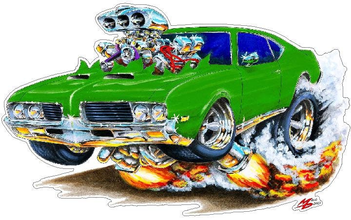 Classic Car 1969 Olds Cutlass FB Wall Decal Car Photo Decal | Etsy