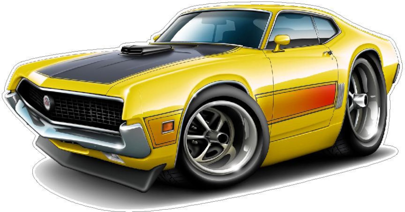1970-71 Ford Torino Vinyl Decal: Officially Licensed Wall Art - Etsy