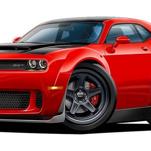 DODGE DEMON 707hp SRT Challenger Vinyl Decal Wall Graphic Officially ...