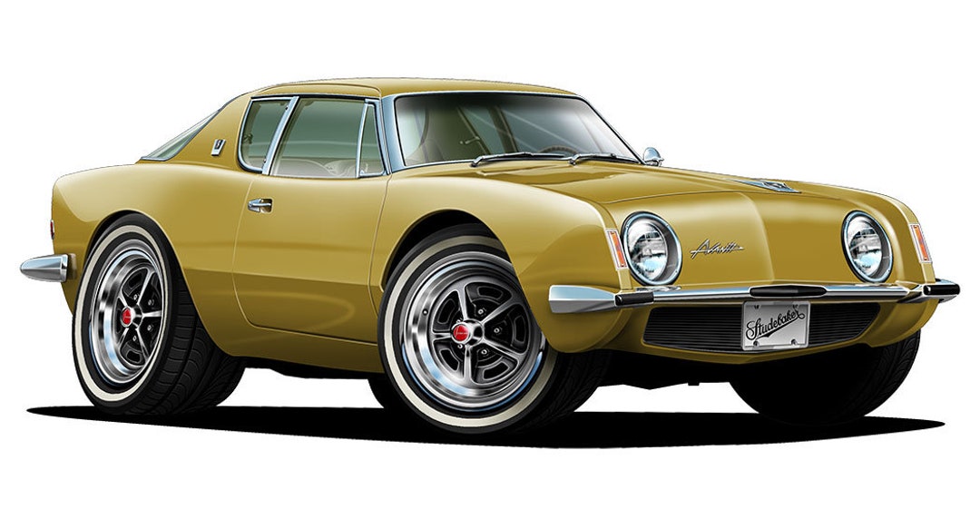 1960s Avanti Car Wall Decal: Classic Cartoon Art Graphic - Etsy