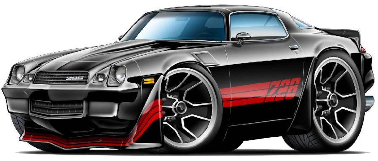 1980 Z28 Camaro w/ 5 Star Wheels Wall Decal Vintage Car - Etsy