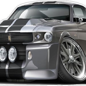 1967 Ford Mustang Shelby Vinyl Decal: Officially Licensed Wall Art - Etsy