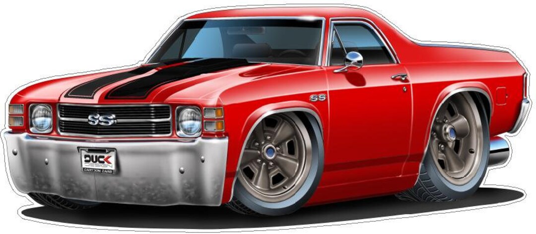 Automobile Wall Murals, Classic Car Decal, 1971 El Camino Wall Decal ...