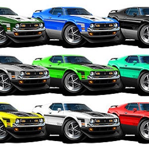 1971 Ford Mustang BOSS 351 Vinyl Decal: Officially Licensed Wall Art - Etsy