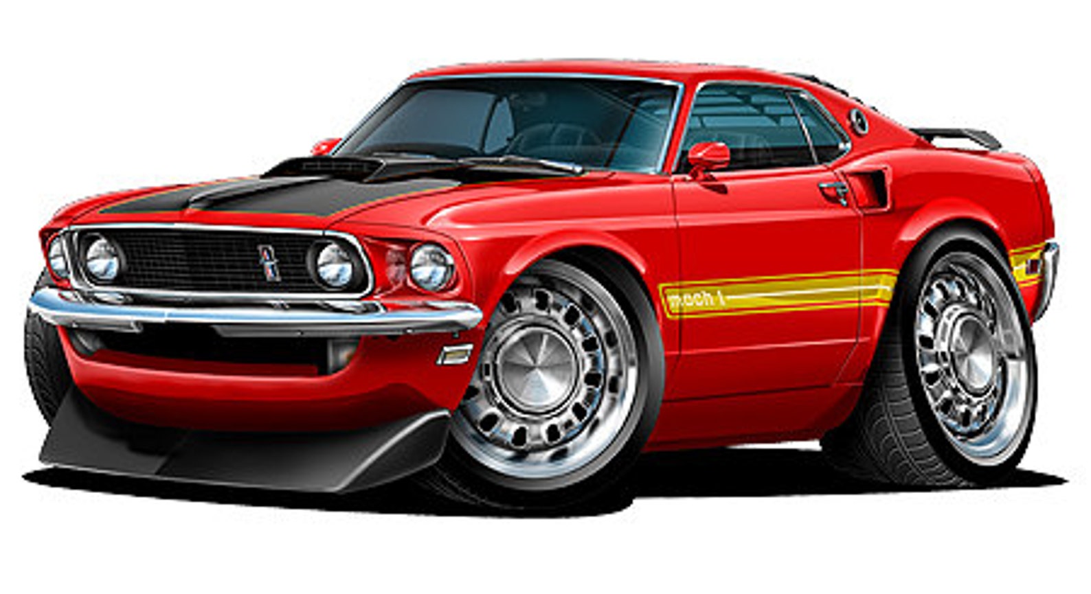 1969 Ford Mustang Mach-1 Cobrajet Vinyl Decal Wall Graphic | Etsy