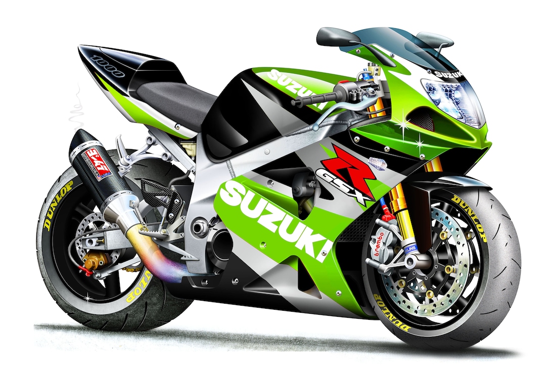 Suzuki GSXR 1000 Motorcycle Wall Decal: Vintage Garage Decor - Etsy