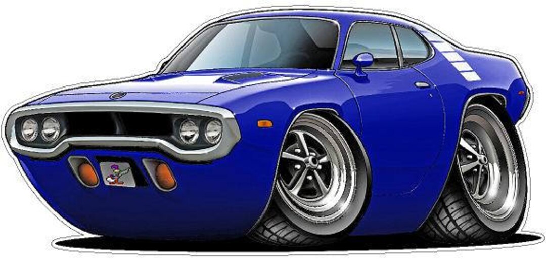 Classic Car 1971-72 Roadrunner Wall Decal, Vintage Car Decals, Classic ...