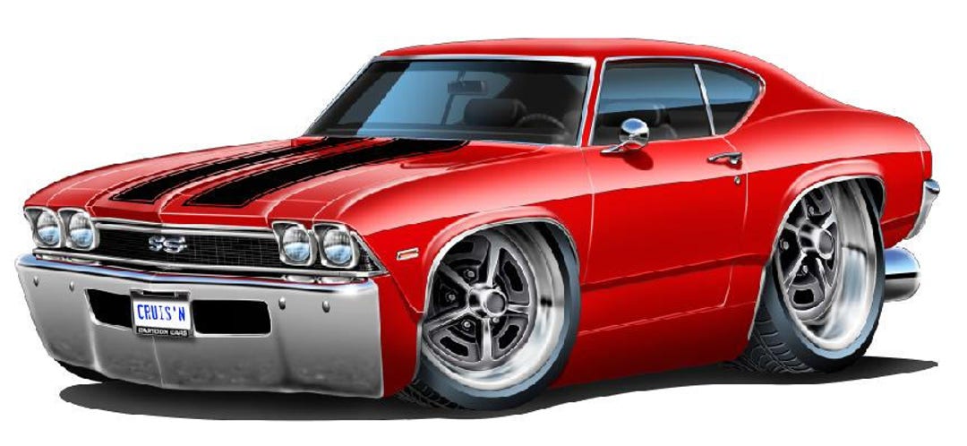 1968 Chevelle Chevy Classic Car Wall Decal: Man Cave Decor - Etsy