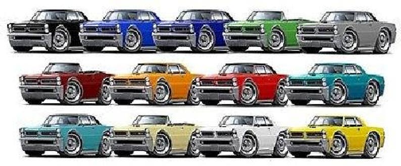 Classic Car 1965 GTO Wall Decal Car Photo Decal Man Cave | Etsy