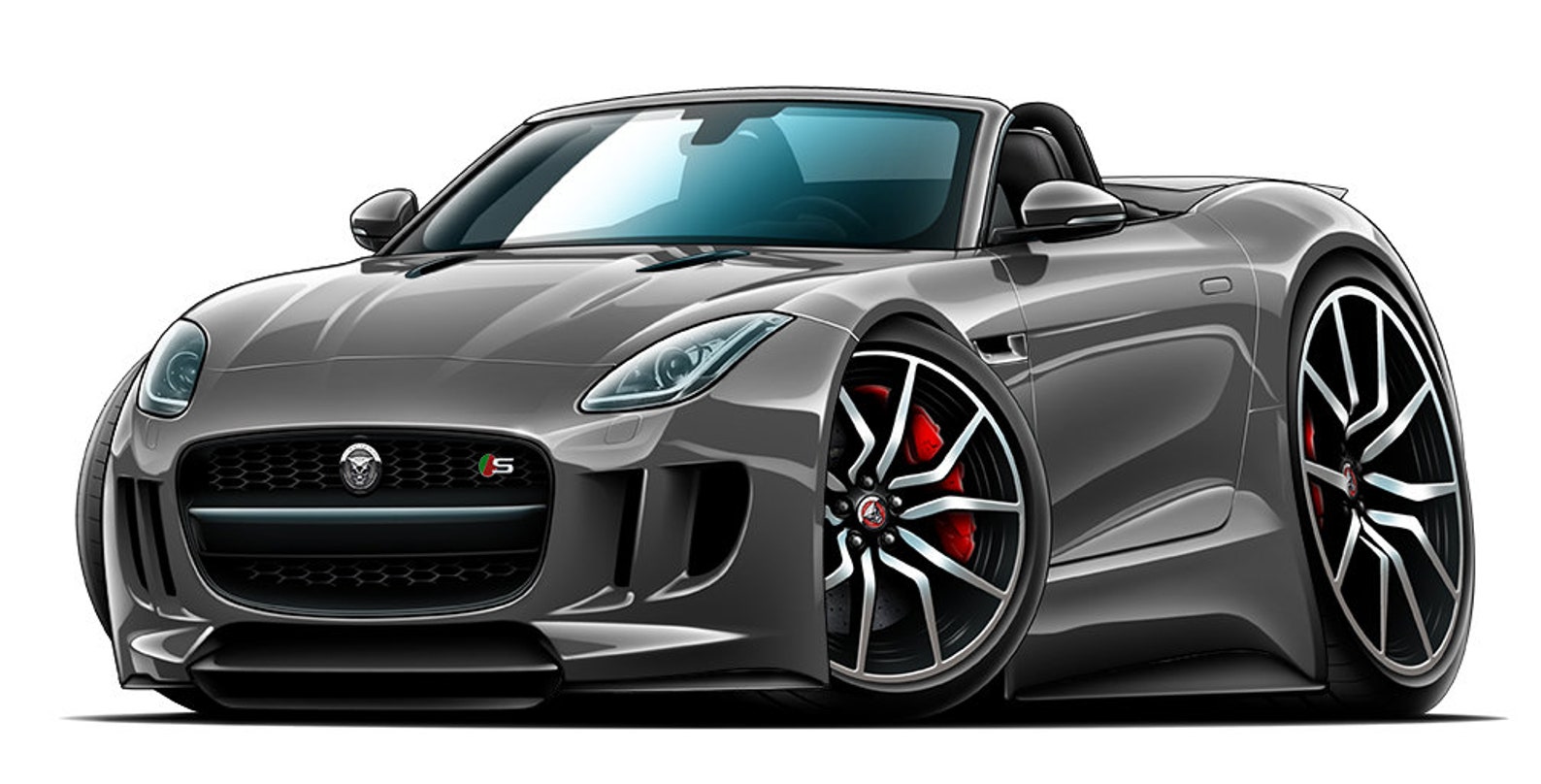 Fatcat Wall Graphics Jag S Type Wall Decal Graphic Poster | Etsy