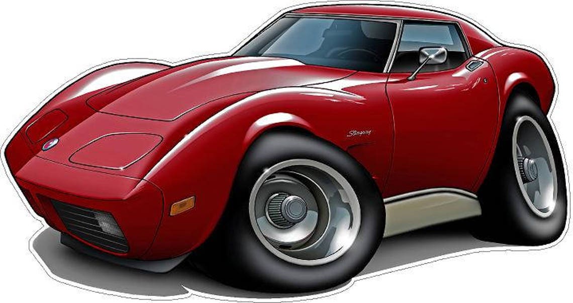 1973-76 Corvette Wall Decal Car Photo Decal Man Cave Decor - Etsy