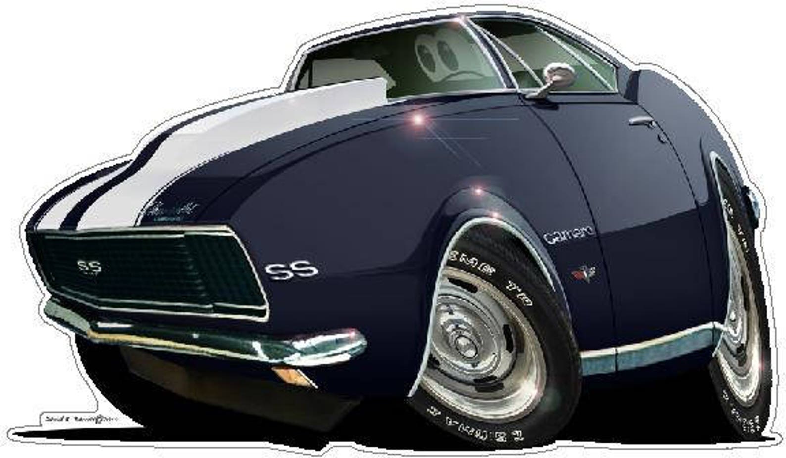 Classic Car 1967 Camaro SS Wall Decal Car Photo Decal Man - Etsy