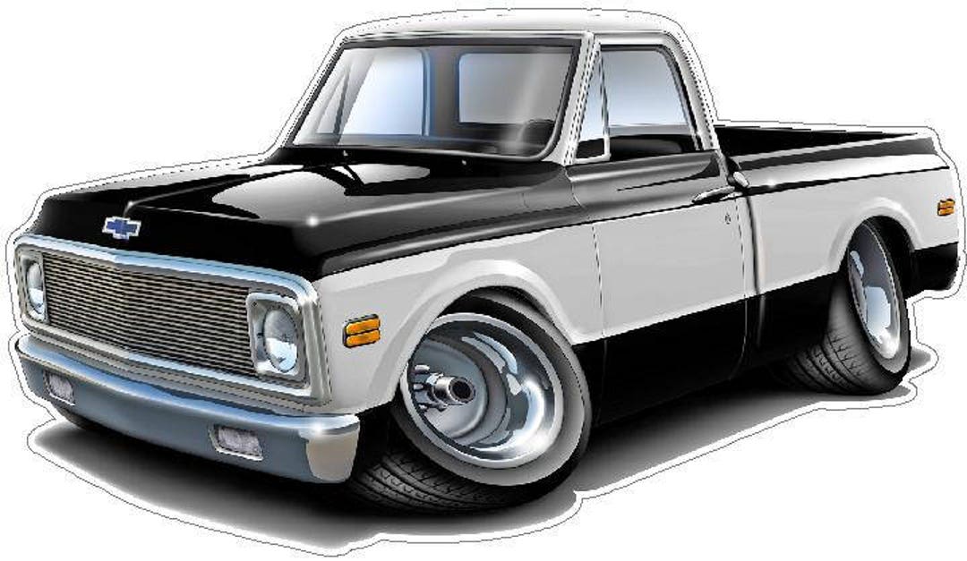 Chevy C-10 Fleetside Wall Decal: 1970s Classic Truck Mural - Etsy