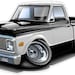 Classic Car 1970-72 Chevy C-10 Fleetside Wall Decal, Automobile Wall ...
