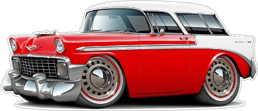 1956 Nomad WALL DECAL Chevy Vintage Classic Cartoon Car Vinyl - Etsy Canada