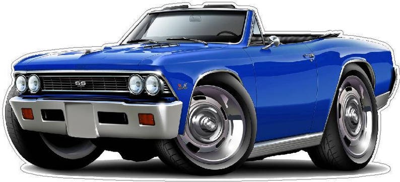 Classic Car 1966 Chevy Chevelle Wall Decal Car Photo Decal - Etsy