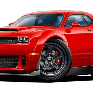 DODGE DEMON 707hp SRT Challenger Vinyl Decal Wall Graphic Officially ...