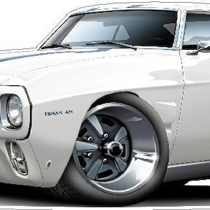 Classic Car 1969 Firebird Trans Am Wall Decal, Car Photo Decal, Man ...