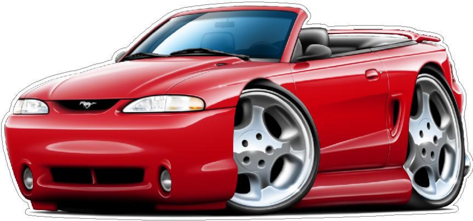 1994 1998 FORD MUSTANG COBRA Vinyl Decal Wall Graphic | Etsy
