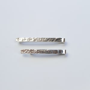 Handmade Sterling Silver Tie Clip, Textured or Smooth Finish - Etsy