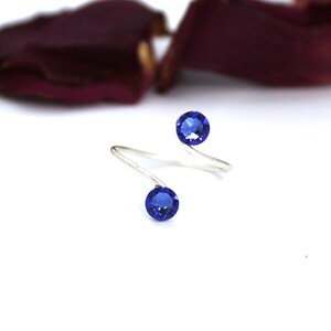 Sapphire Toe Ring Adjustable Toe Rings Blue Crystal Toe Ring Holiday ...